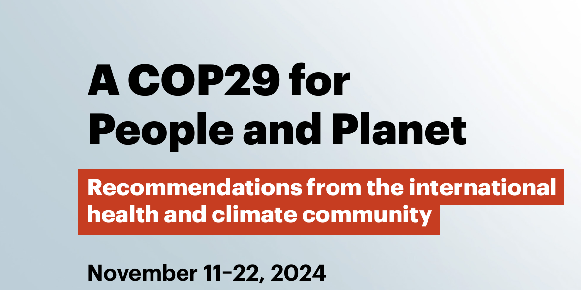 A COP29 for people and planet – UK Health Alliance on Climate Change